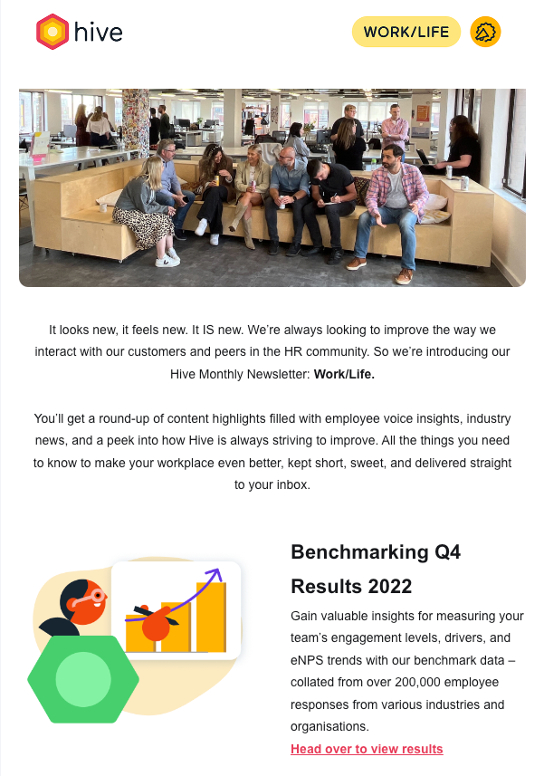 Sign up to our Work/Life Newsletter - Hive